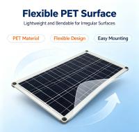 China PET Flexible Solar Panel 20W 35W 18V Polycrystalline Solar Module With USB / DC Output Port for sale