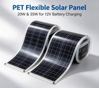 China PET Flexible Solar Panel 20W 35W 18V Polycrystalline Solar Module With USB / DC Output Port for sale