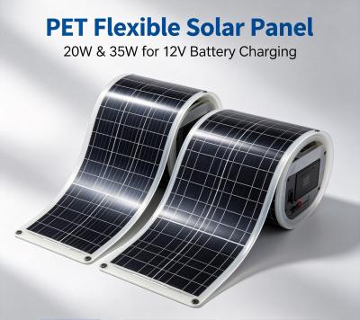China PET Flexible Solar Panel 20W 35W 18V Polycrystalline Solar Module With USB / DC Output Port for sale
