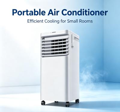China 9000 BTU/h Electric Portable Household Air Conditioner Easy Move Wheels Remote for sale