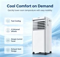 China 9000 BTU/h Electric Portable Household Air Conditioner Easy Move Wheels Remote for sale