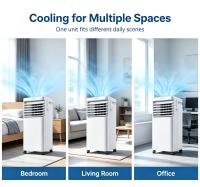 China 9000 BTU/h Electric Portable Household Air Conditioner Easy Move Wheels Remote for sale