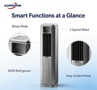 China Airwens Mobile Air Conditioner 14000BTU Cooling Heating Built In Rolling Wheels For Rental House for sale