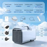 China Outdoor Camping Electric Mini Portable Air Conditioner 4100 BTU Remote Control Complete Exhaust Pipe Accessories for sale