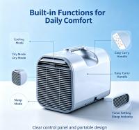 China Outdoor Camping Electric Mini Portable Air Conditioner 4100 BTU Remote Control Complete Exhaust Pipe Accessories for sale