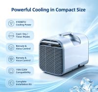 China Outdoor Camping Electric Mini Portable Air Conditioner 4100 BTU Remote Control Complete Exhaust Pipe Accessories for sale