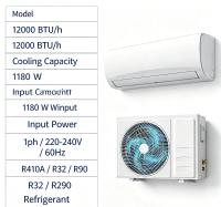 China 12000 BTU Split Air Conditioner R32 R290 R410A Wall Mounted 220V for sale