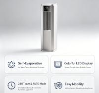 China Tower Portable Air Conditioner 14000BTU Floor Standing 25-30sqm 450m3/h for sale