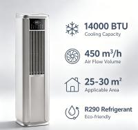 China Tower Portable Air Conditioner 14000BTU Floor Standing 25-30sqm 450m3/h for sale