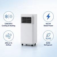 China 7000 BTU Portable Air Conditioner Cooling Heating R290 Remote Control for sale