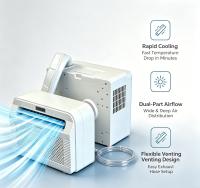 China Split Window Air Conditioner 7000BTU 9000BTU WiFi 44dB Sleep Mode No Installation for sale