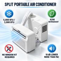 China 3000BTU 5000BTU Portable Air Conditioner R290 Refrigerant Outdoor Unit Balcony Wall For Caravan for sale