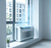 China Split Window Air Conditioner 7000BTU 9000BTU WiFi 44dB Sleep Mode No Installation for sale