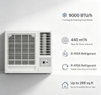 China Easy Install Portable Air Conditioner 9000BTU Cooling Heating Compact Household Window Air Conditioner for sale