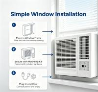 China Easy Install Portable Air Conditioner 9000BTU Cooling Heating Compact Household Window Air Conditioner for sale