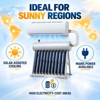 China 12000BTU Vacuum Tube Hybrid Solar Air Conditioner For Sunny Regions High Electricity Cost Areas for sale