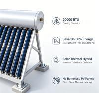 China 24000 BTU Hybrid Solar Air Conditioner With Vacuum Tube Collector for sale