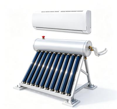 China 24000 BTU Hybrid Solar Air Conditioner With Vacuum Tube Collector for sale
