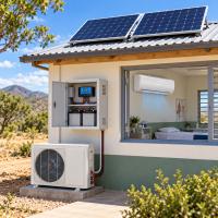China 18000BTU Full DC Off Solar Air Conditioner 48V 2x600W Panels 4x150Ah Batteries for sale