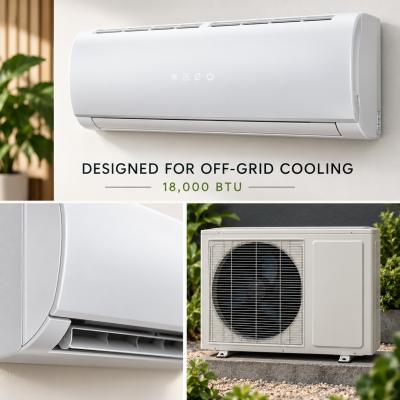 China 18000BTU AC DC Air Conditioner Grid Tied Day Solar Night Mains For Office for sale