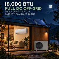 China 18000BTU AC DC Air Conditioner Grid Tied Day Solar Night Mains For Office for sale