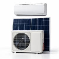 China 12000BTU AC DC Hybrid Solar Air Conditioner With 550W Solar Panels for sale