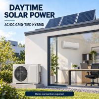 China 12000BTU AC DC Hybrid Solar Air Conditioner With 550W Solar Panels for sale
