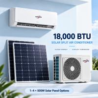 China 18000BTU Grid Tied Hybrid Solar AC Air Conditioner 500W-2000W Solar Day Power Night Mains for sale