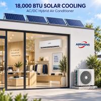 China 18000BTU Grid Tied Hybrid Solar AC Air Conditioner 500W-2000W Solar Day Power Night Mains for sale