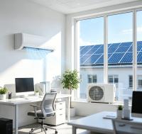 China 18000BTU Grid Tied Solar Air Conditioner Wall Mounted Uses Four 500W Panels for sale