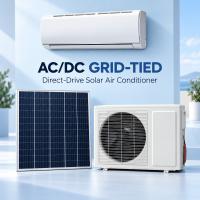 China 24000BTU AC DC Grid Tied Hybrid Solar Air Conditioner Direct Drive Day Solar Night Mains For Office for sale