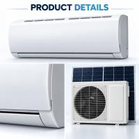 China 24000BTU AC DC Grid Tied Hybrid Solar Air Conditioner Direct Drive Day Solar Night Mains For Office for sale