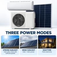 China 24000BTU AC DC Grid Tied Hybrid Solar Air Conditioner Direct Drive Day Solar Night Mains For Office for sale