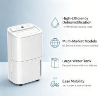 China 14-50 Pint Portable Dehumidifier Easy Pull Tank Level Indicator 360° Casters Built In Handle For Home for sale