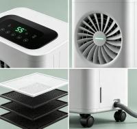 China Compact Dehumidifier 10L 12L/Day Digital Humidistat Auto Defrost H13 HEPA Carbon 37dB 125m3/H for sale
