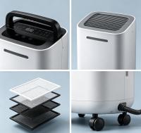 China 16L Portable Dehumidifier H13 HEPA Carbon Nano Silver 3 Color Humidity LED Smart Mode 24h Timer Auto Swing for sale