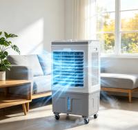 China Portable Evaporative Cooler 30L Water Tank 135W Energy Saving Air Cooling Fan With Casters for sale