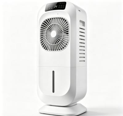China 5L Mini Evaporative Air Cooler 45W 220V 50Hz Remote Control Digital Display Circular Outlet Side Handle Cooling for sale