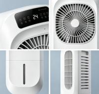 China 5L Mini Evaporative Air Cooler 45W 220V 50Hz Remote Control Digital Display Circular Outlet Side Handle Cooling for sale