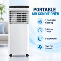China 7000BTU Portable Air Conditioner R290 Self-Evaporative 20L/Day Dehumidify 10-15m² 24h Timer Sleep for sale
