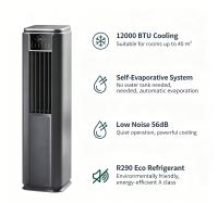 China Airwens Portable Air Conditioner Supplier 12000BTU Cooling 3-Speed 24h Timer Sleep Mode for sale