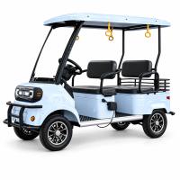 China Electric Sightseeing Vehicle 4 Passenger 800W 25mph 300kg 60V 20/32/45Ah Golf Cart Canopy for sale