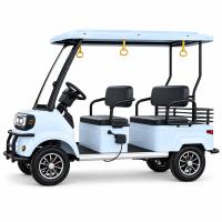 China Electric Sightseeing Vehicle 4 Passenger 800W 25mph 300kg 60V 20/32/45Ah Golf Cart Canopy for sale