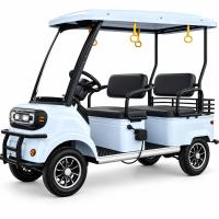 China Electric Sightseeing Vehicle 4 Passenger 800W 25mph 300kg 60V 20/32/45Ah Golf Cart Canopy for sale