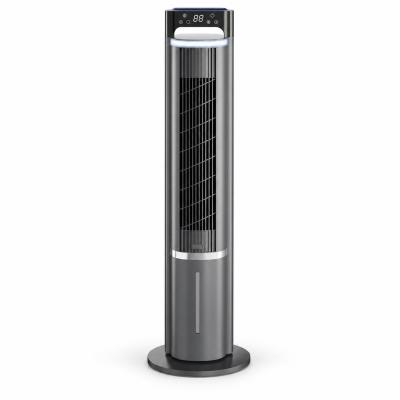 China 3 Speed Tower Evaporative Air Cooler Black 75W 7.5m/s 4L Tank Negative Ion LED Display 220V for sale