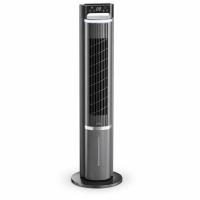 China 3 Speed Tower Evaporative Air Cooler Black 75W 7.5m/s 4L Tank Negative Ion LED Display 220V for sale
