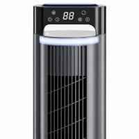 China 3 Speed Tower Evaporative Air Cooler Black 75W 7.5m/s 4L Tank Negative Ion LED Display 220V for sale