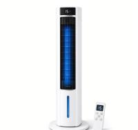 China Tower Water Cooling Fan White 75W 7.5m/s 4L Visible Tank LED Touch Remote Humidifier 50/60Hz for sale