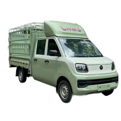 China 4x2 Double Cab Electric Stake Truck - urban delivery electric vehicle - light electric cargo truck for sale