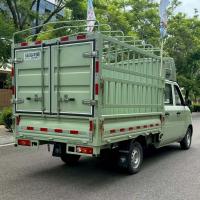 China 4x2 Double Cab Electric Stake Truck - urban delivery electric vehicle - light electric cargo truck for sale